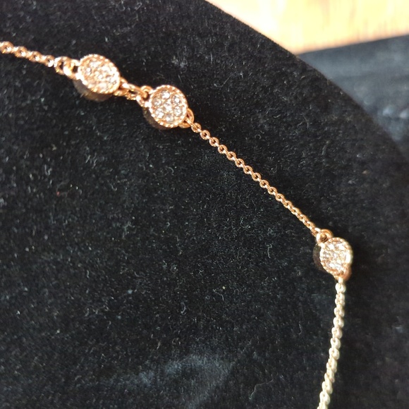 kate spade | Jewelry | 234 Nwot Kate Spade Rose Gold Gemmed Necklace | Poshmark